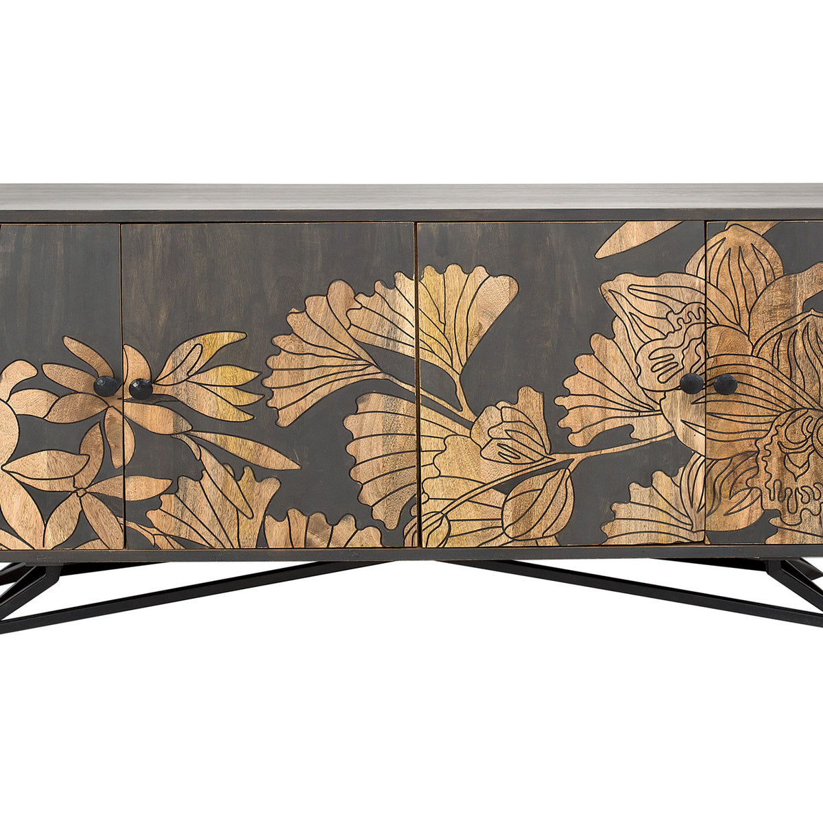 Sideboard JUNGLE 175cm mango wood anthracite – Invicta Interior