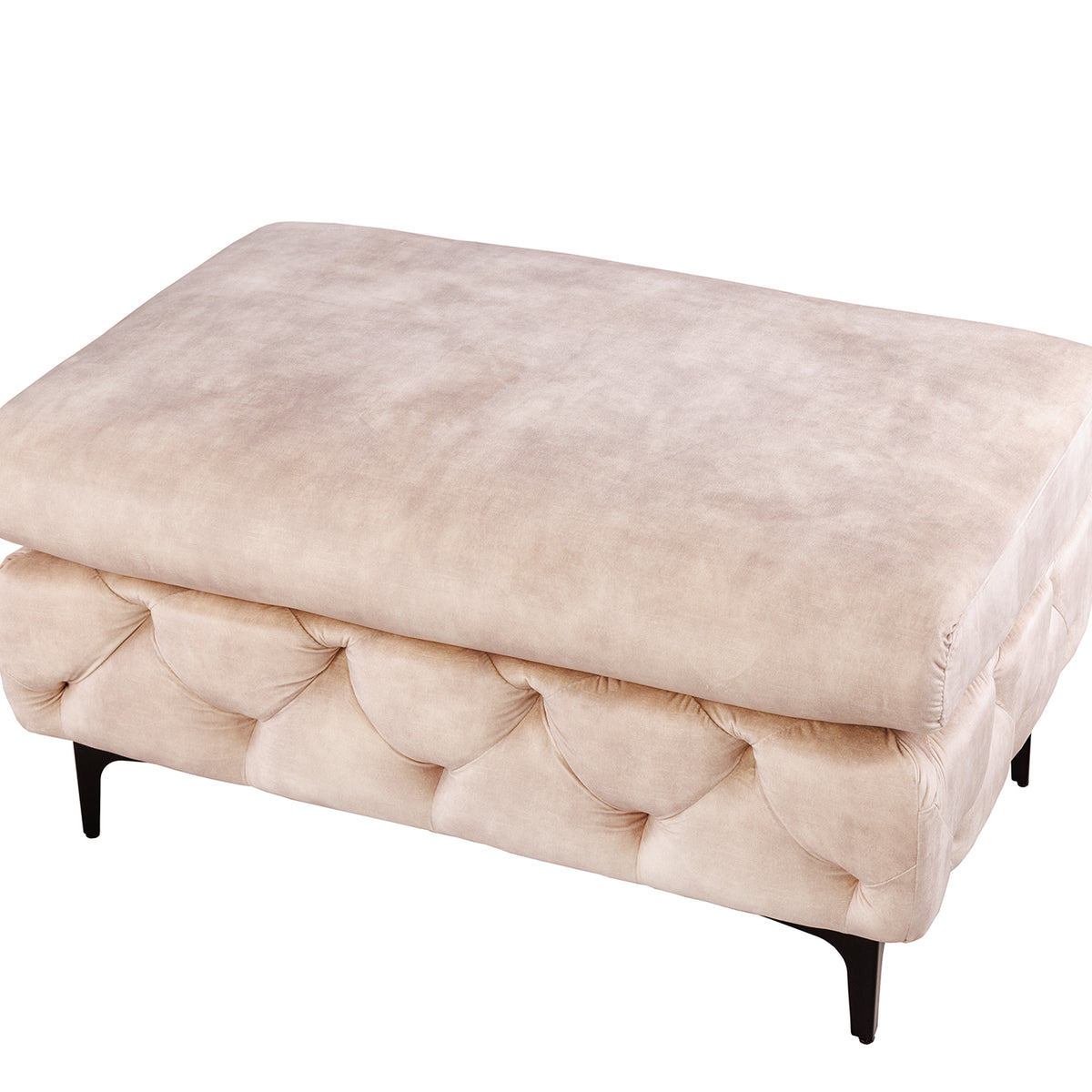 Stool MODERN BAROCK velvet champagne – Invicta Interior