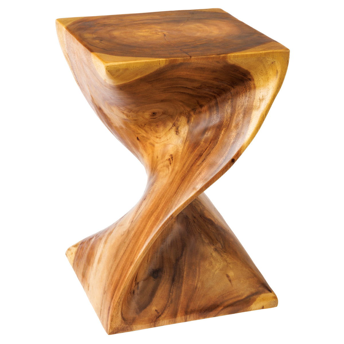 Side table stool HELIX 45cm suar wood natural – Invicta Interior