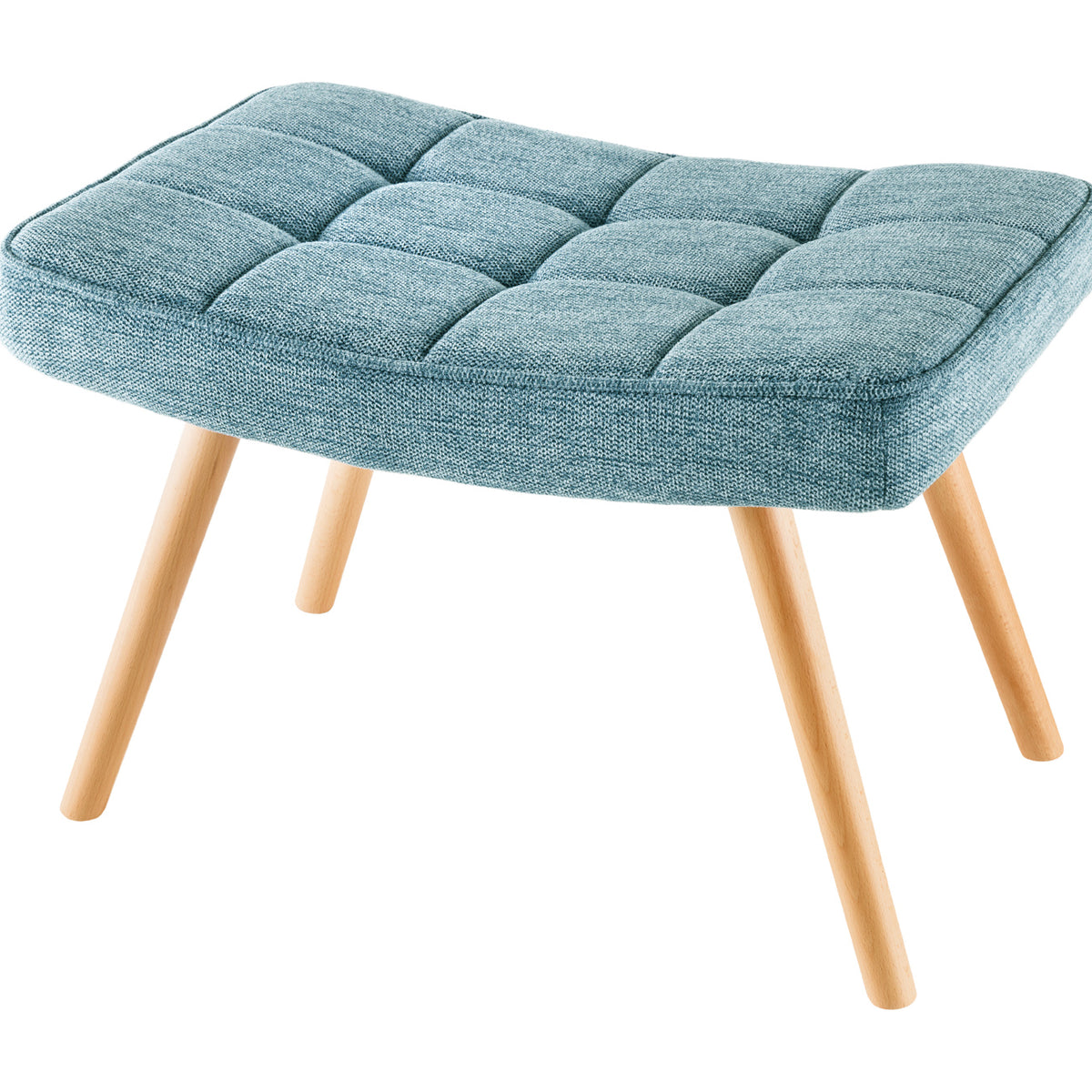 Stool SCANDINAVIA 40cm textured fabric blue – Invicta Interior