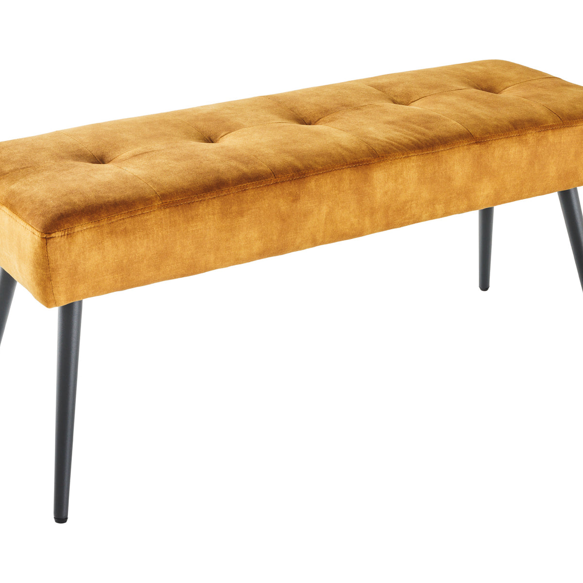 Bench BOUTIQUE 100cm velvet mustard yellow – Invicta Interior