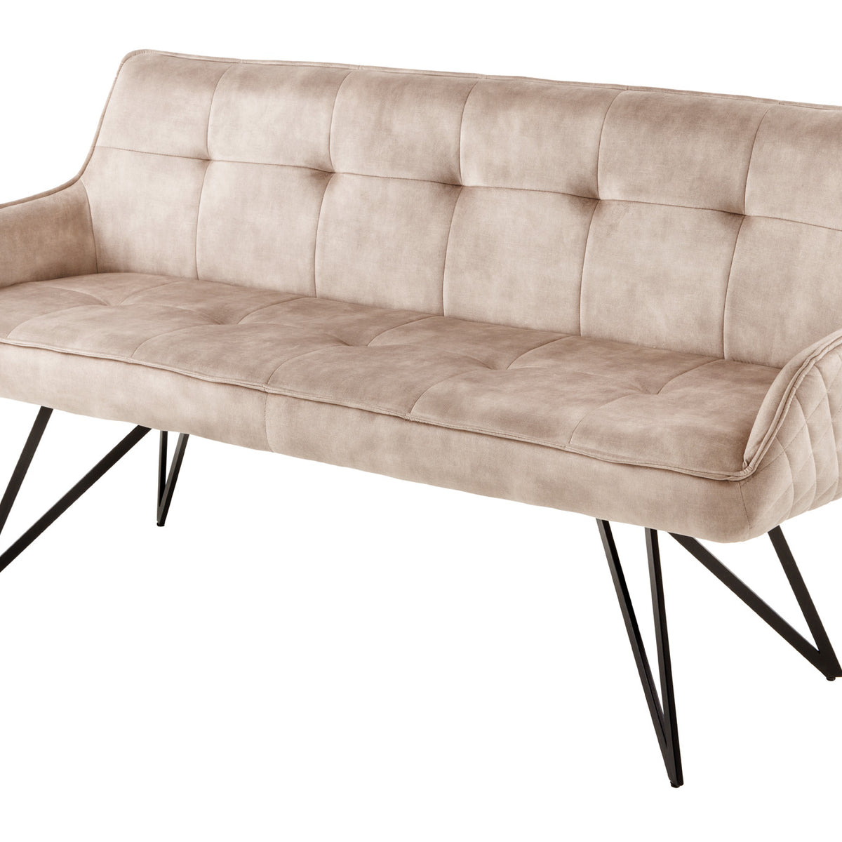 Bench EUPHORIA 160cm velvet greige – Invicta Interior