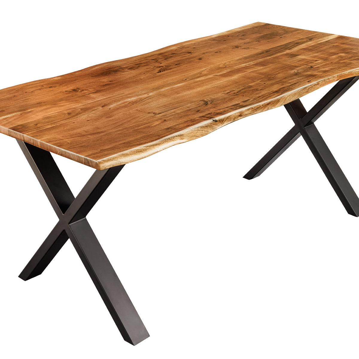 Dining table MAMMUT 180cm X-legs 26mm acacia wood natural – Invicta Interior