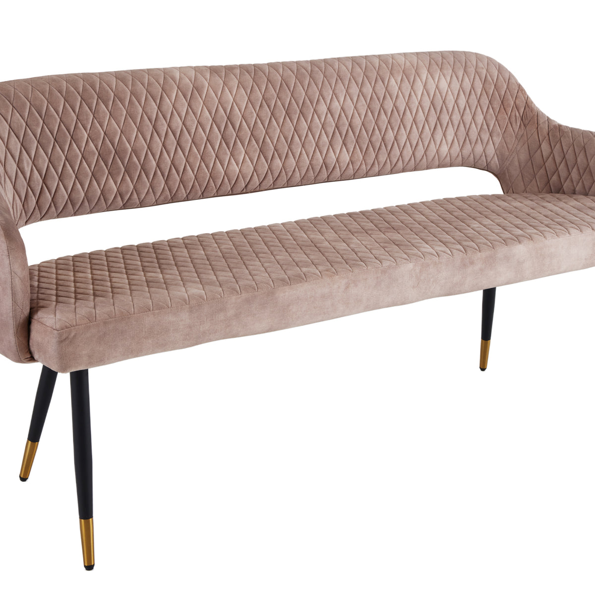 Bench PARIS 160cm velvet champagne greige – Invicta Interior