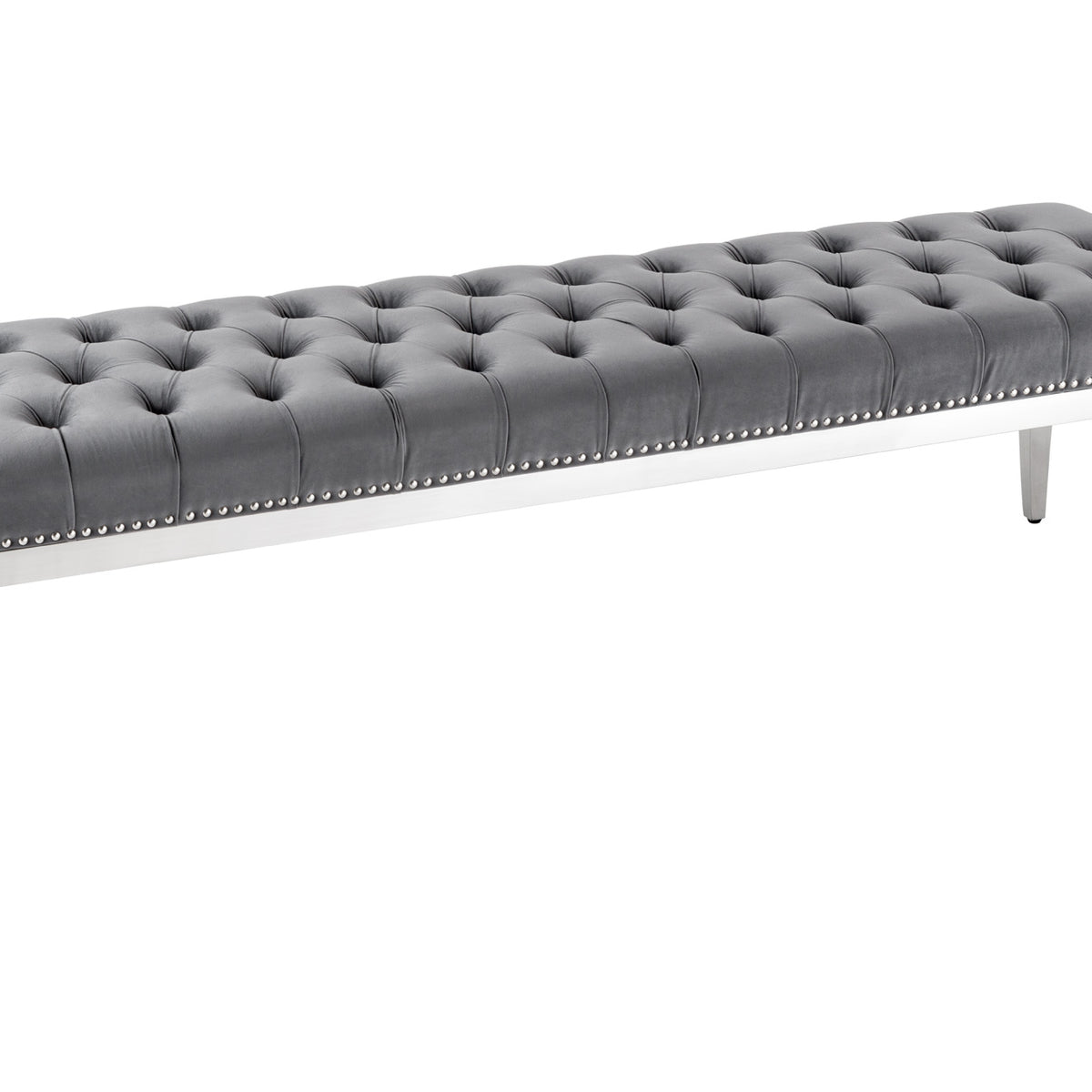 Bench CASTLE DELUXE 165cm velvet grey in baroque style – Invicta Interior