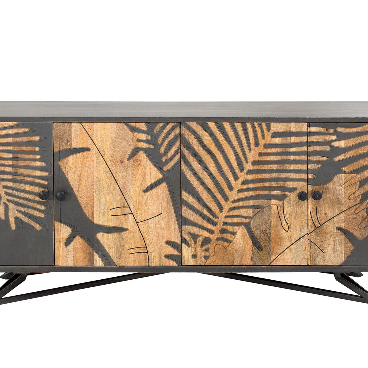 Sideboard TROPICAL 160cm mango wood anthracite – Invicta Interior