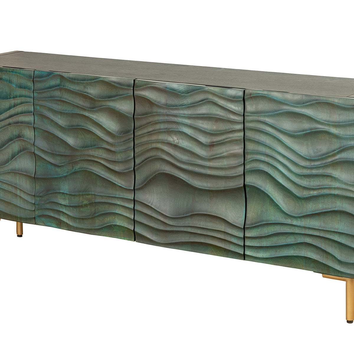 Sideboard WAVE 160cm turquoise mango wood – Invicta Interior