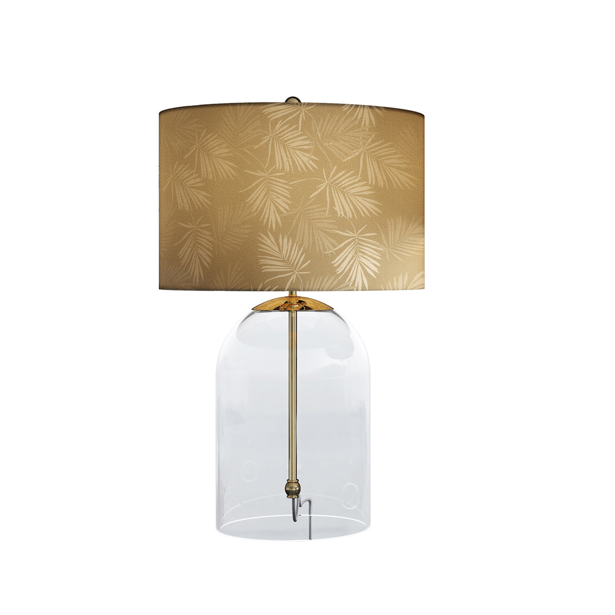Table lamp CLASSICO 50cm lampshade white golden glass transparent gold – Invicta Interior