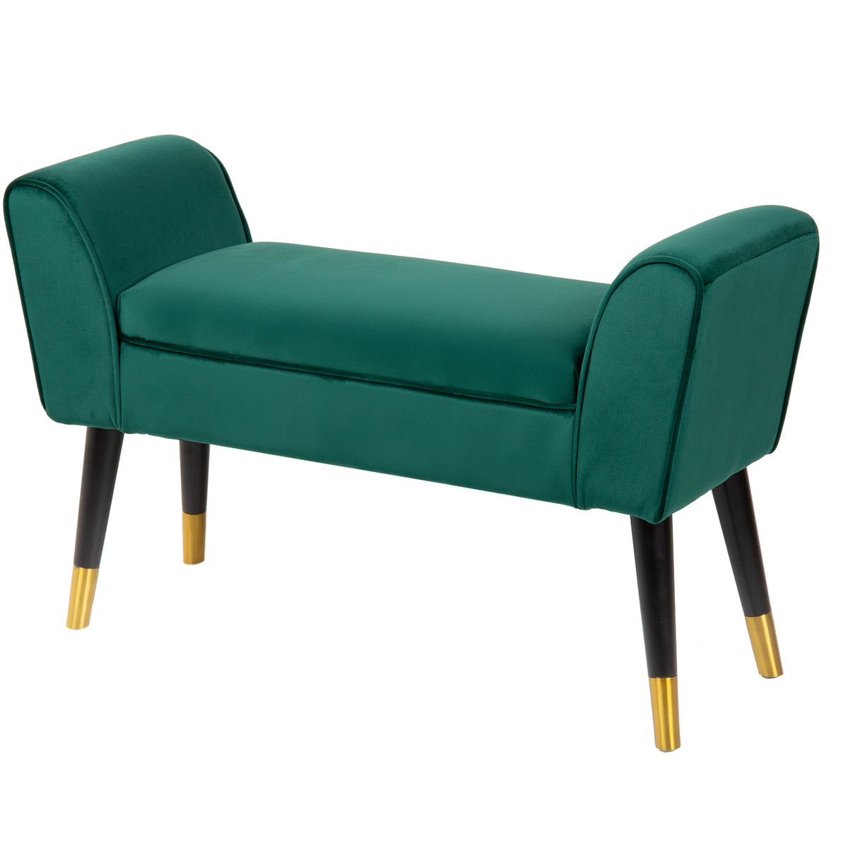 Bench SCARLETT 90cm velvet emerald green – Invicta Interior