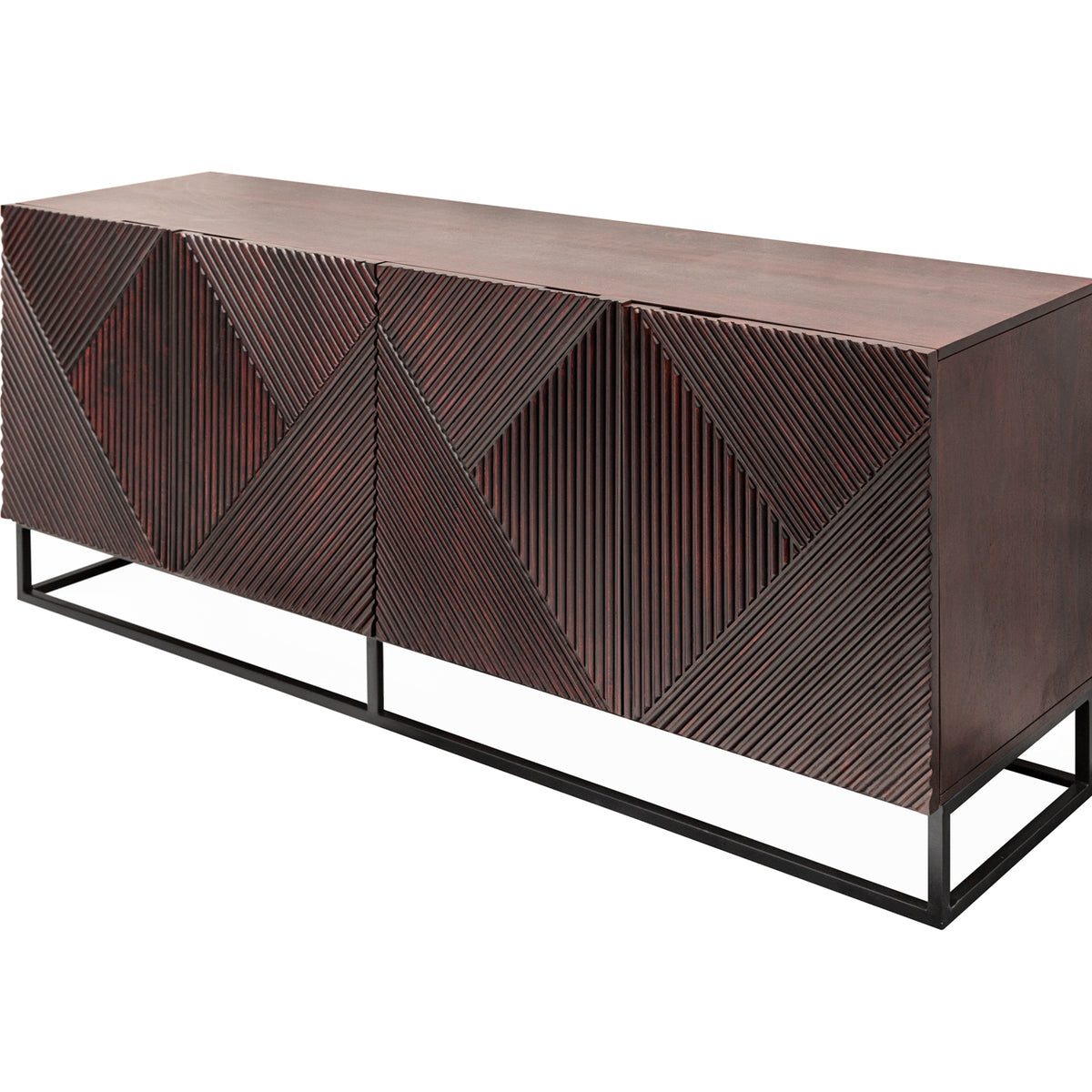 Sideboard CREATIVO180cm 3D mango brown – Invicta Interior