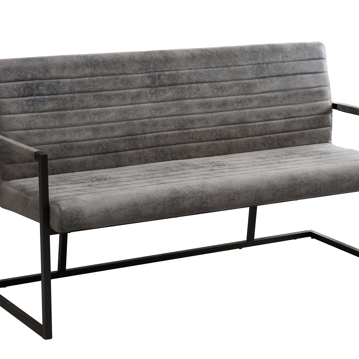 Bench LOFT 160cm with armrests microfibre vintage grey – Invicta Interior