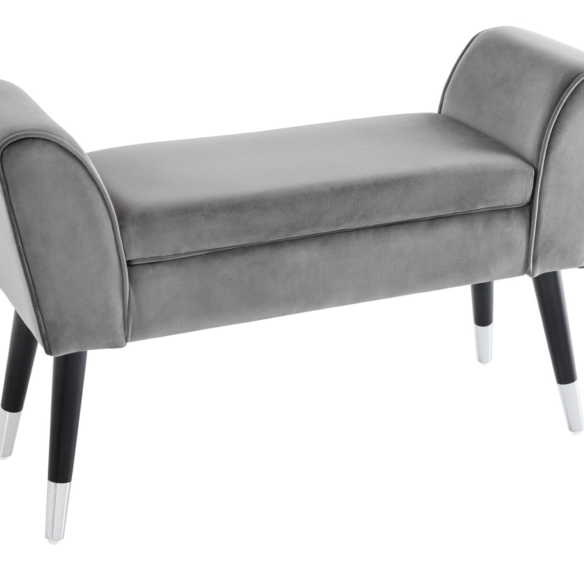 Bench SCARLETT 90cm velvet grey – Invicta Interior