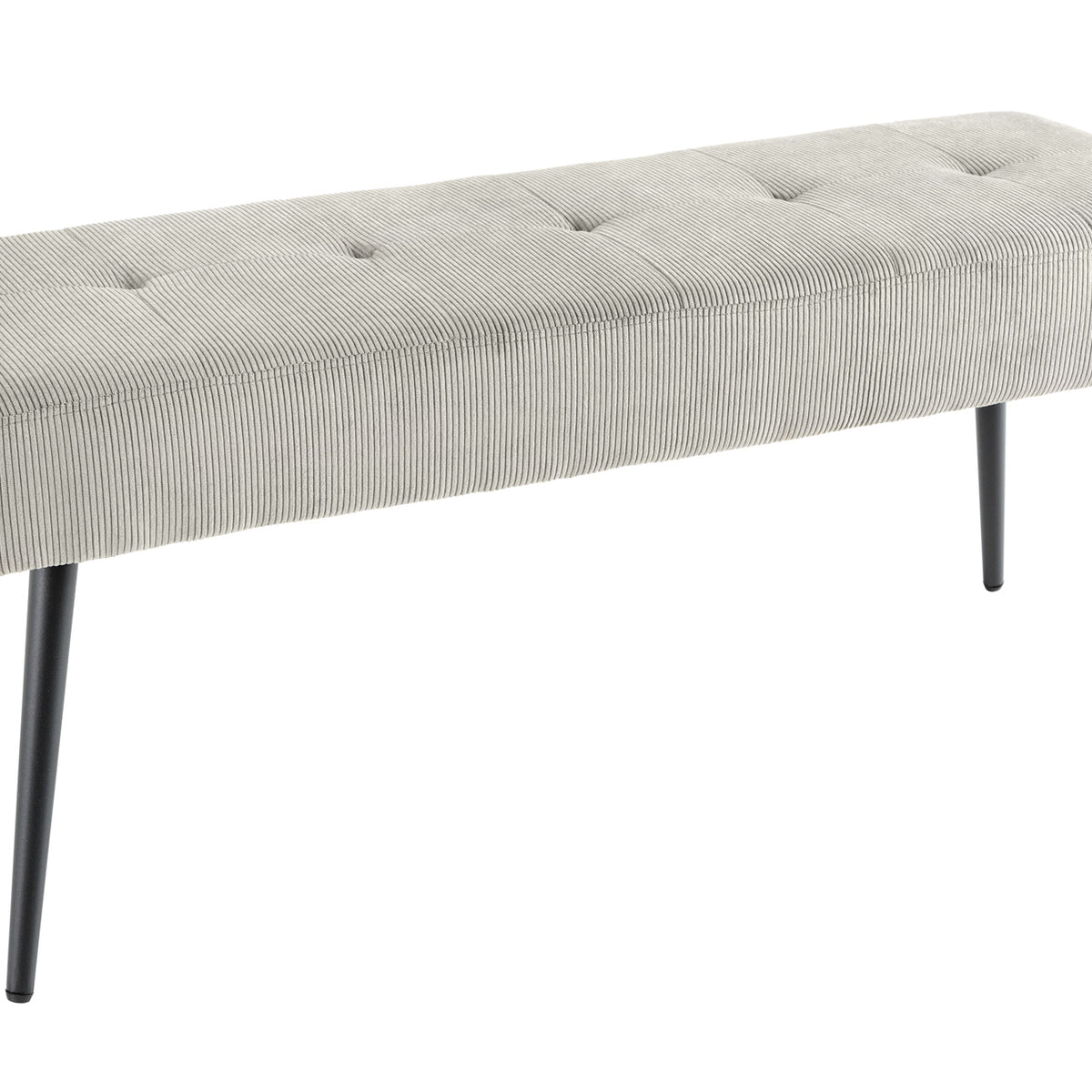 Bench BOUTIQUE 100cm cord light grey – Invicta Interior