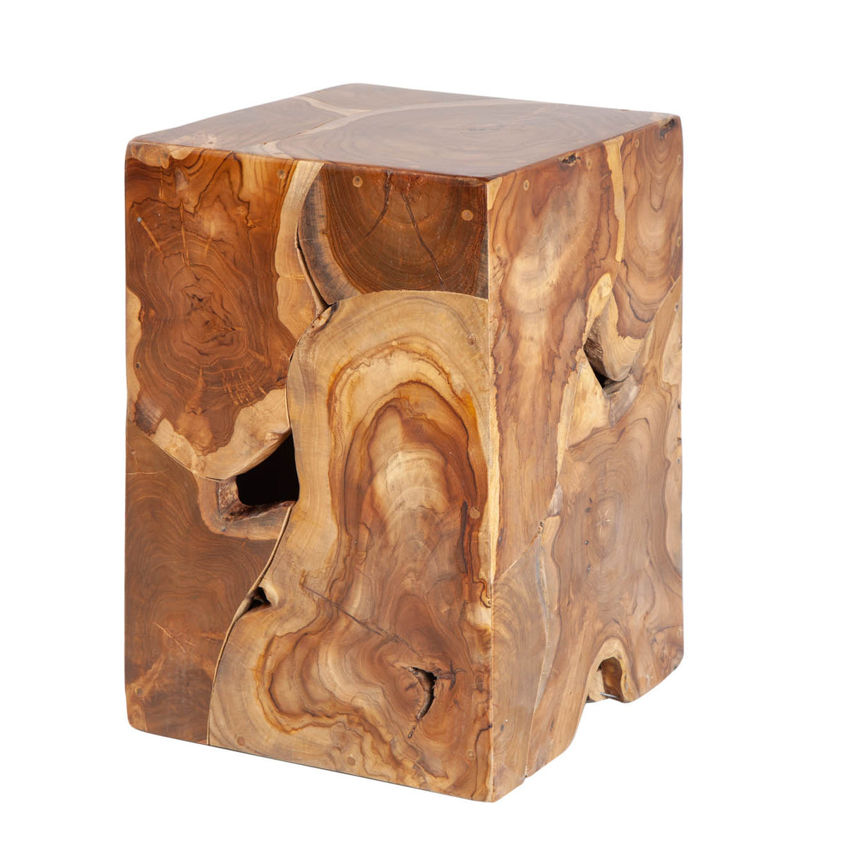 Side table stool SQUARE 30cm teak wood – Invicta Interior