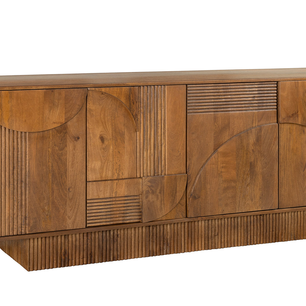 Sideboard ART DECO 170cm 3D mango wood smoked brown look – Invicta Interior