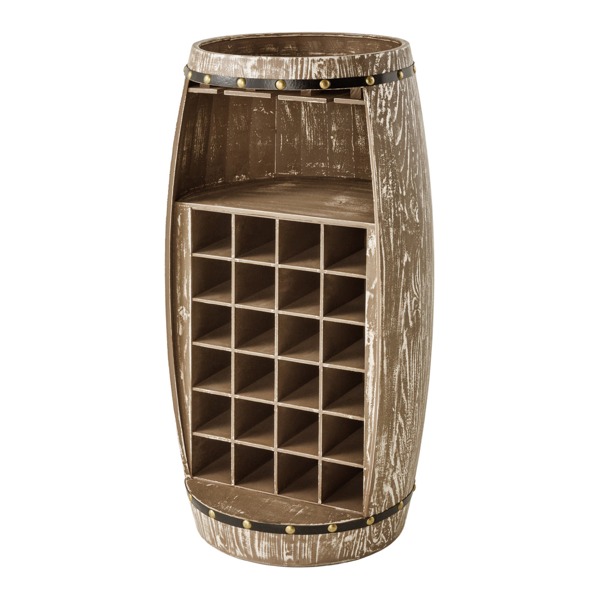 Wine shelf half BODEGA 100cm for 24 botttles massive fir wood natural ...