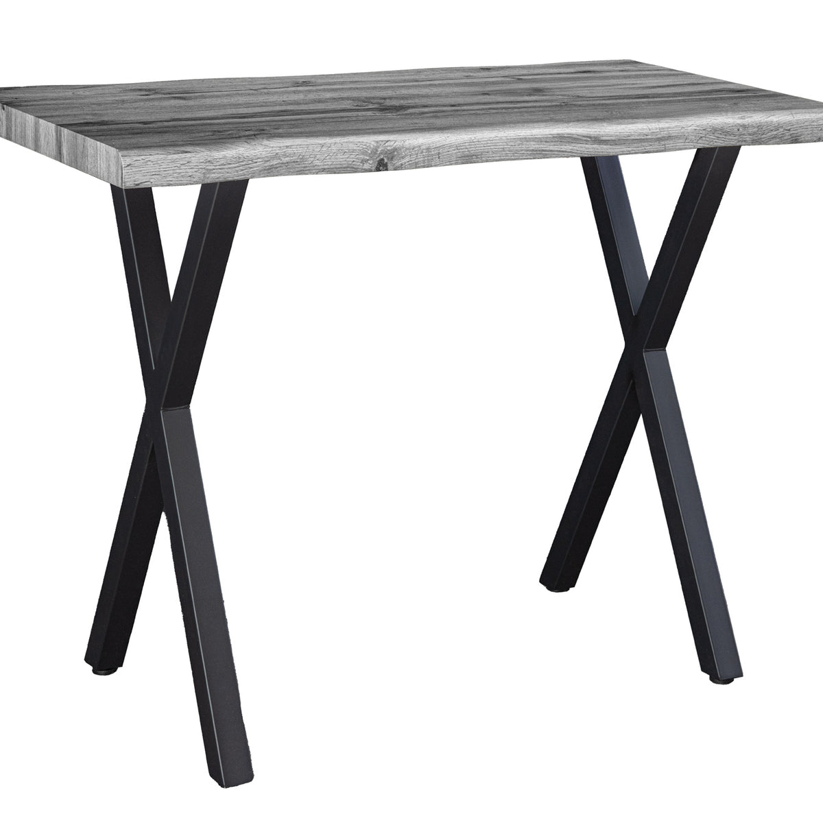 Bar table WILD 120cm table top 40mm X-legs wild oak look grey – Invicta ...