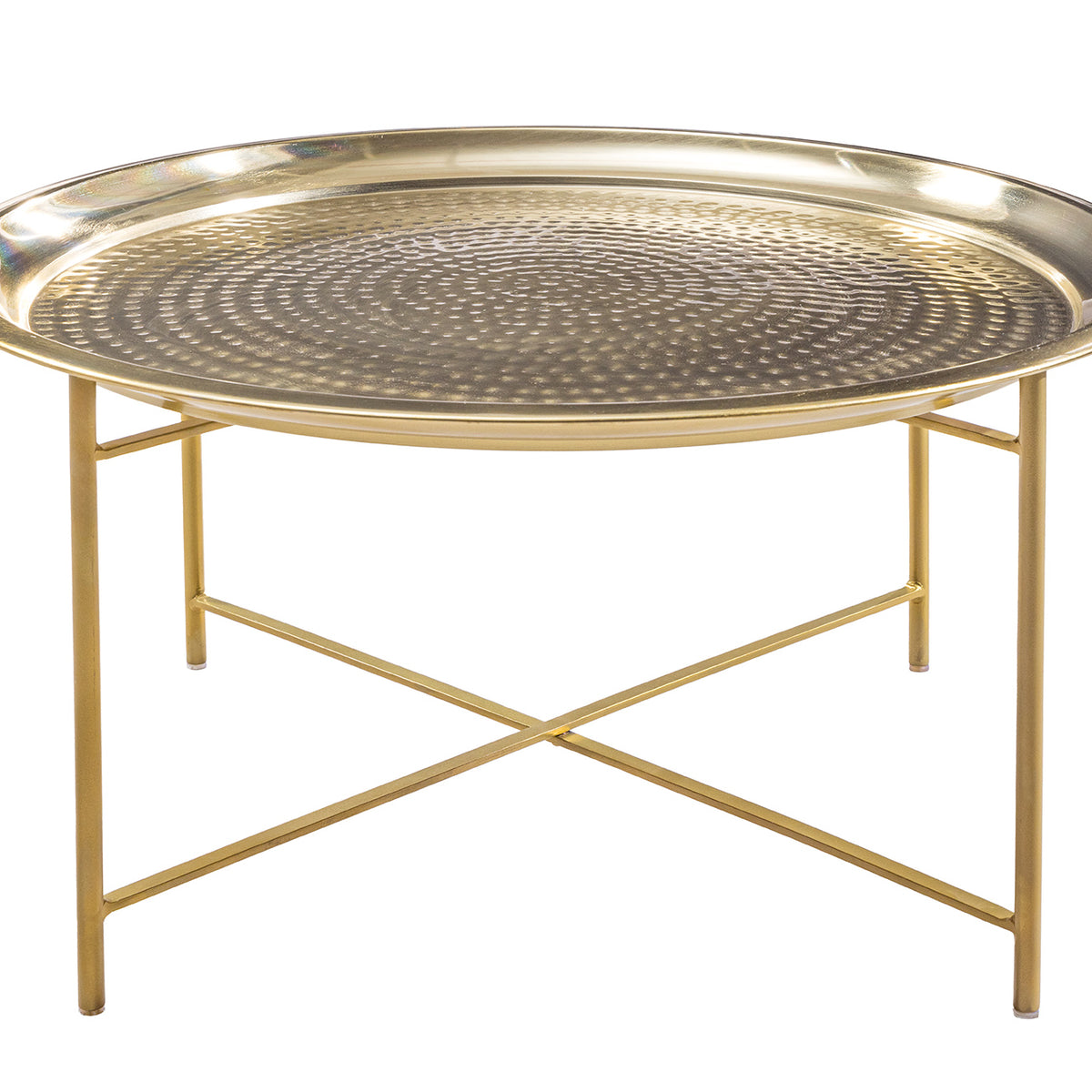 Coffee table ORIENT 65cm brass removable tray – Invicta Interior