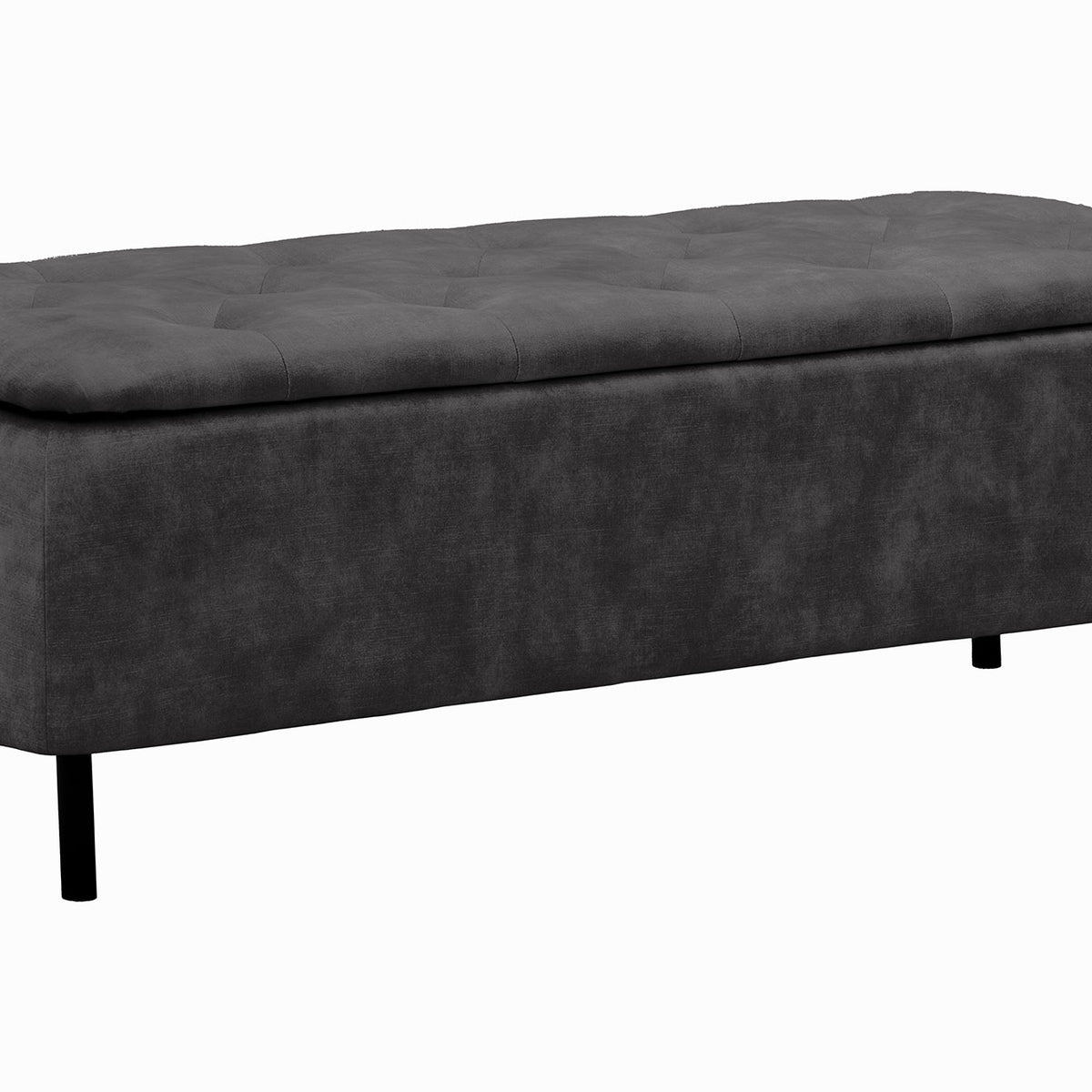 Bench chest EN VOGUE 120cm w/ storage space velvet grey – Invicta Interior