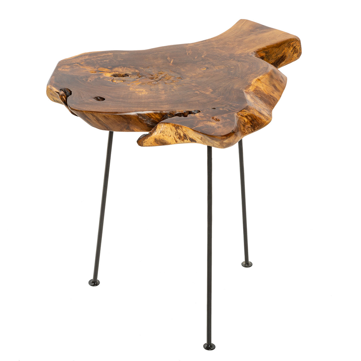 Side table WILD 40cm massive teak wood – Invicta Interior