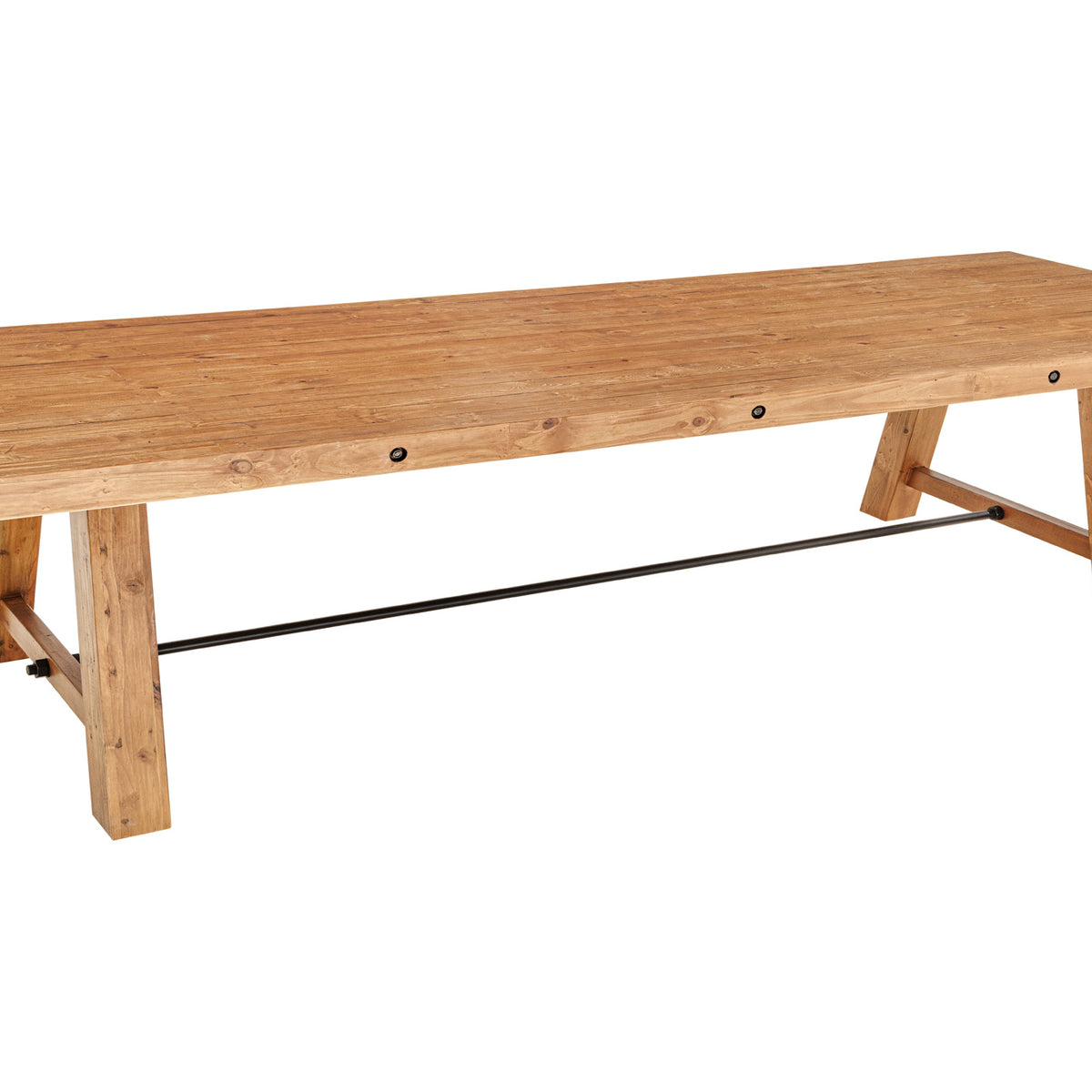 Dining table FINCA 400cm pine wood 80mm vintage brown – Invicta Interior