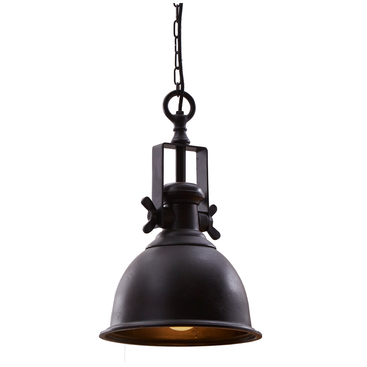 Pendant lamp INDUSTRIAL metal black industrial style – Invicta Interior