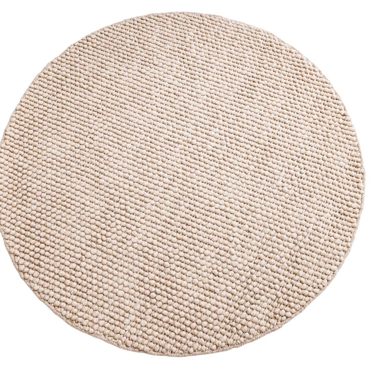 Carpet WOOL 150cm round beige – Invicta Interior