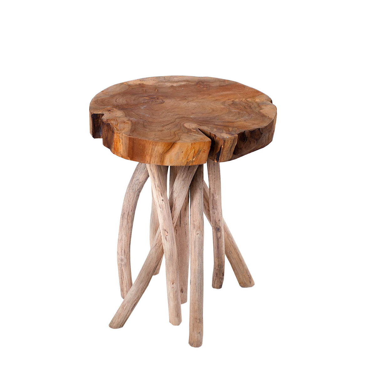 Side table ROOT 45cm massive teak wood – Invicta Interior