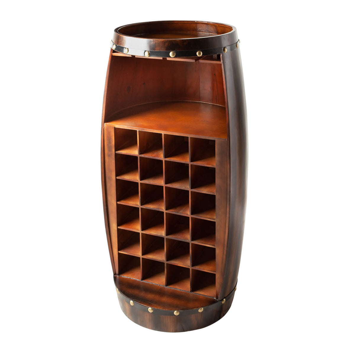 Wine shelf BODEGA 100cm for 24 bottles massive fir wood brown – Invicta ...