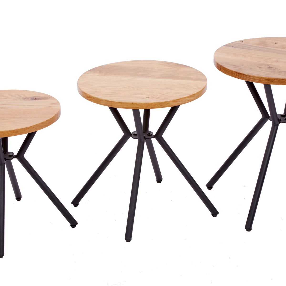 Side table FACTORY 34-40cm set of 3 wild oak natural – Invicta Interior