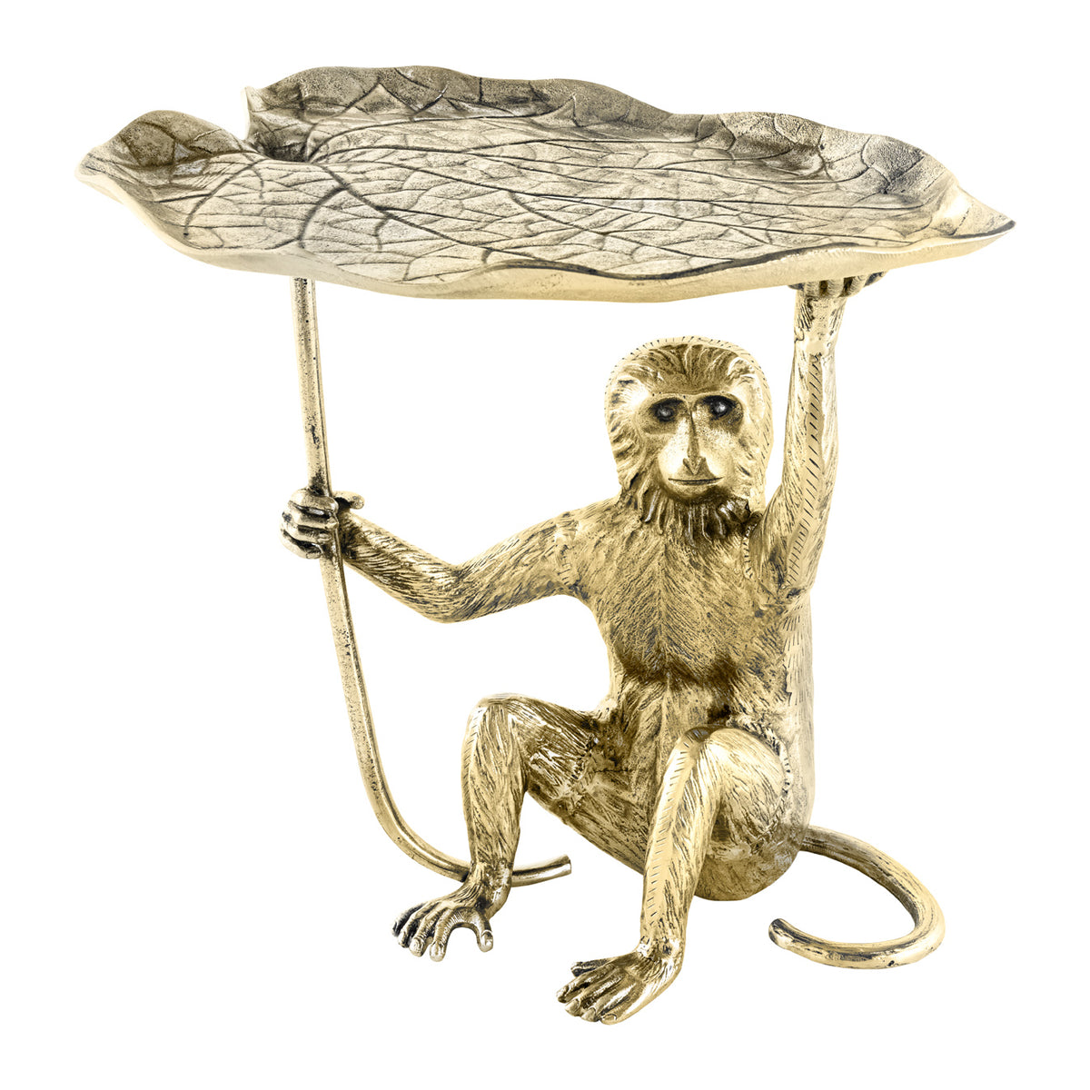 Side table WILDLIFE MONKEY 55cm antique gold – Invicta Interior