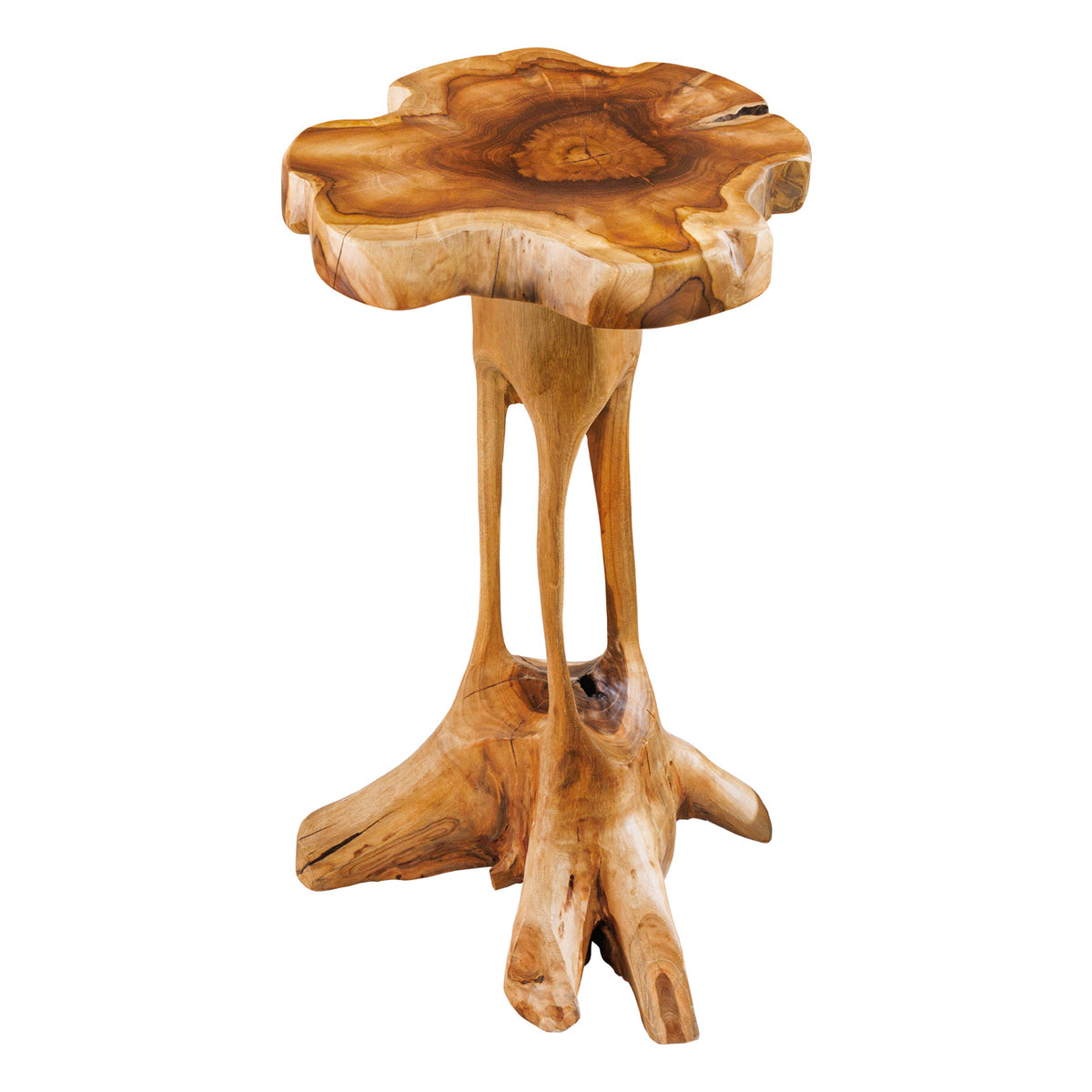 Side table ROOT 70cm teak wood natural – Invicta Interior