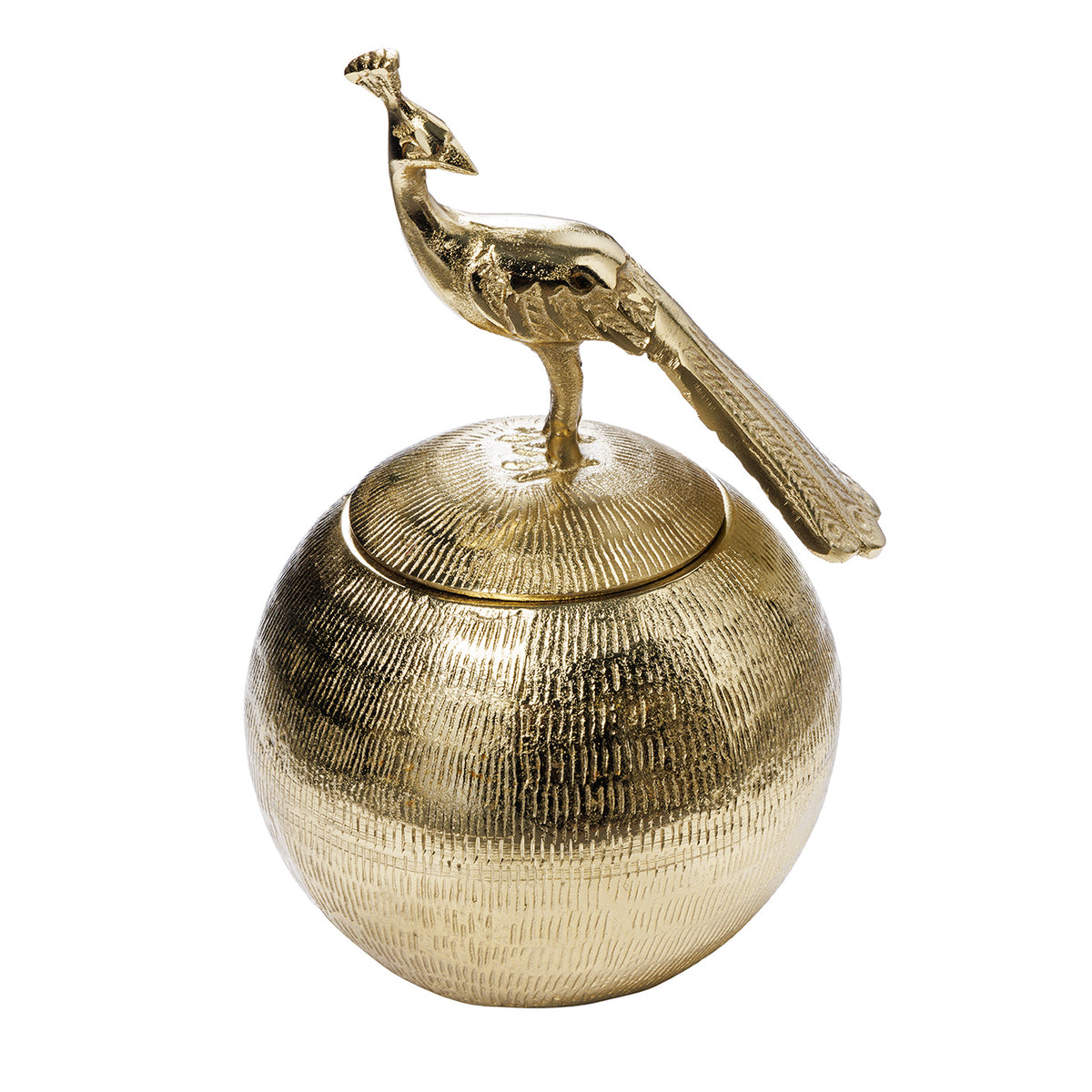 Metal tin WILDLIFE BIRD 30cm antique gold – Invicta Interior