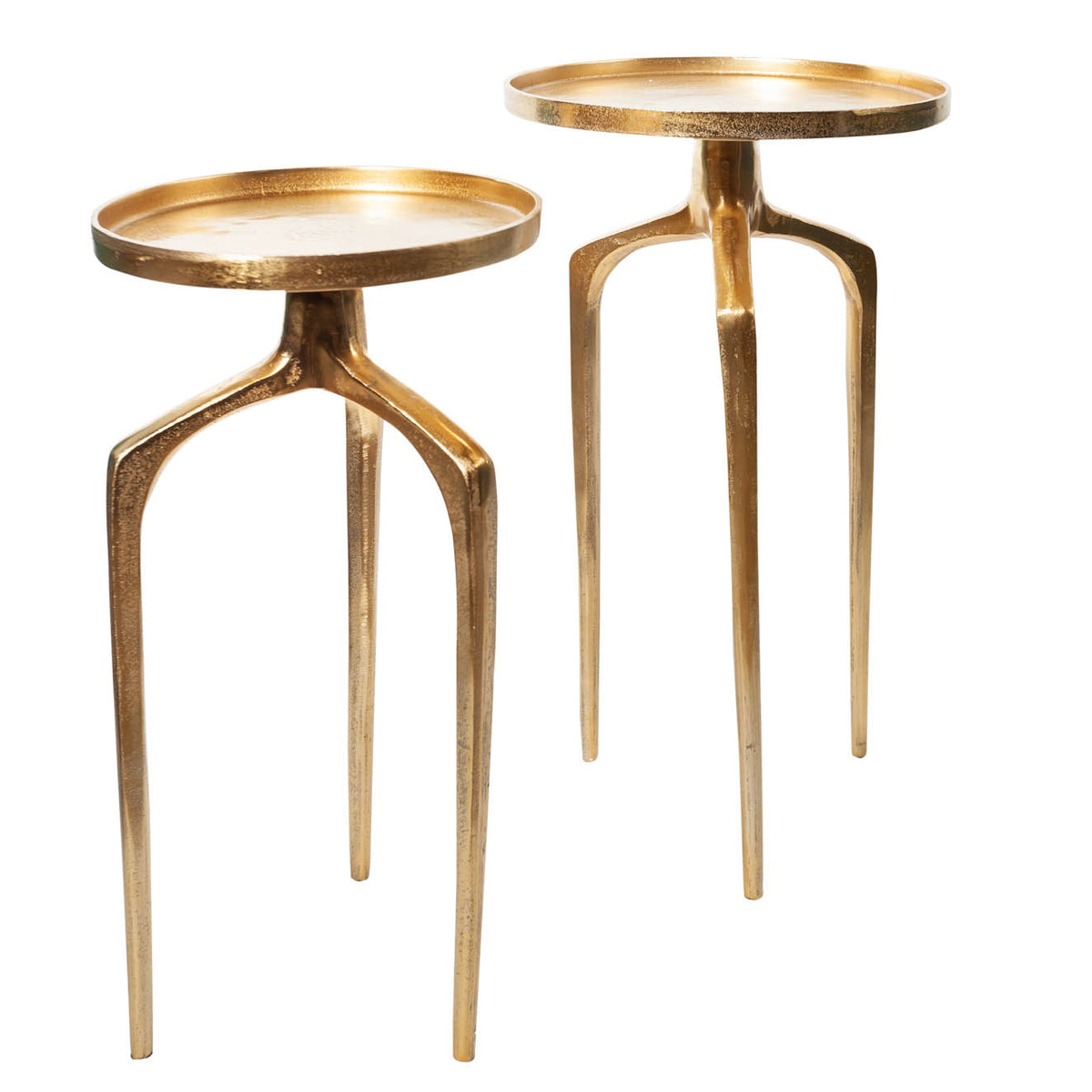 Side table ABSTRACT set of 2 gold – Invicta Interior