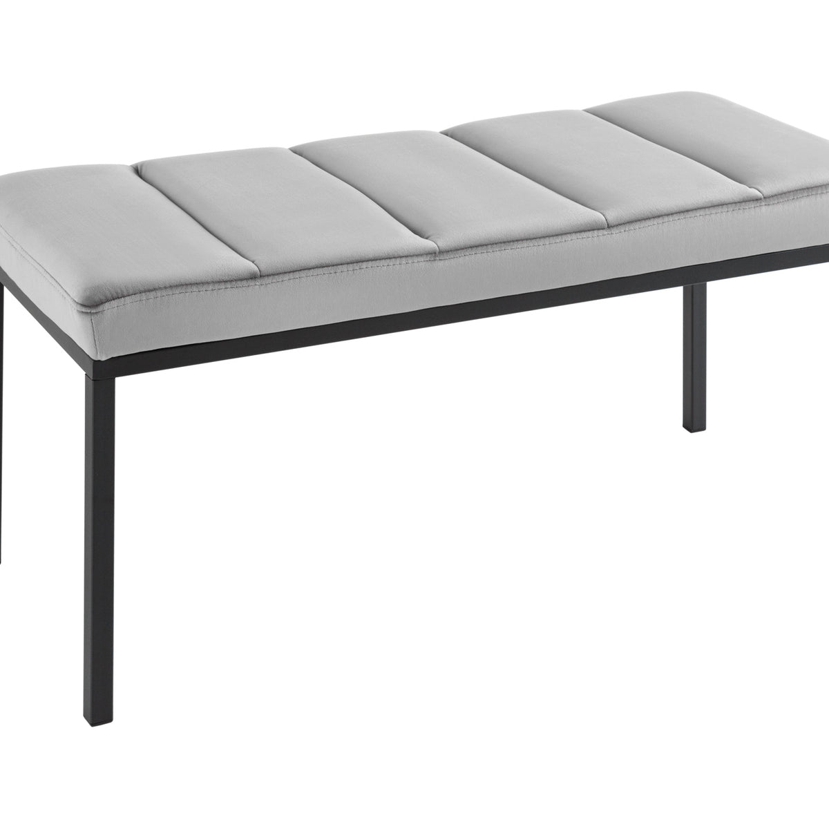 Bench BOUTIQUE 80cm velvet light grey – Invicta Interior