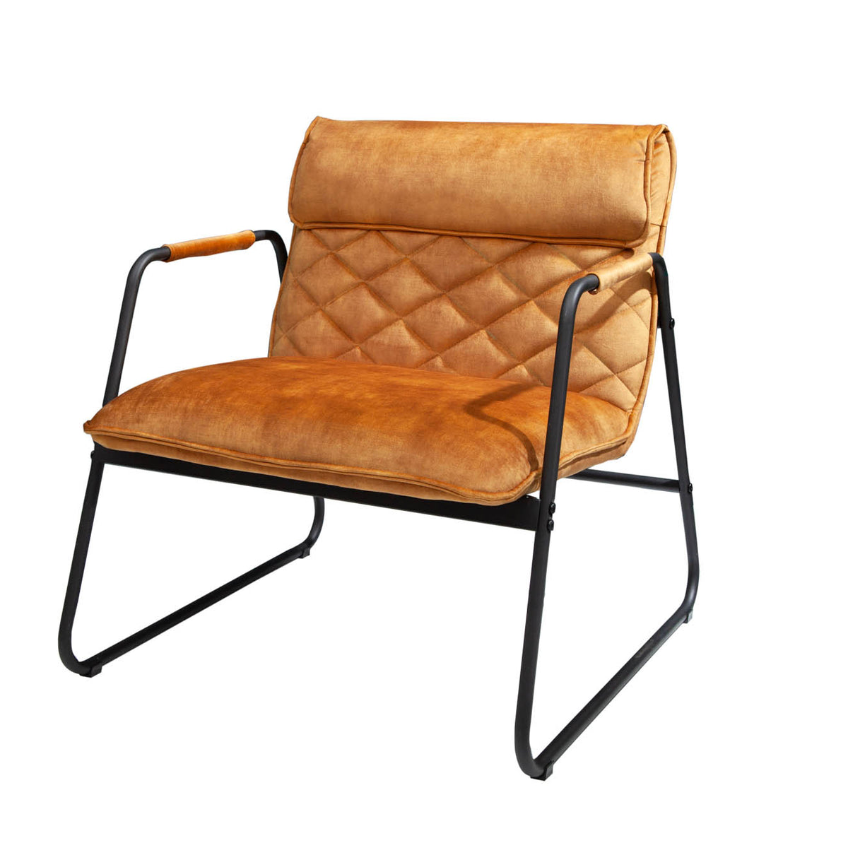 Seat MUSTANG LOUNGER velvet mustard yellow – Invicta Interior