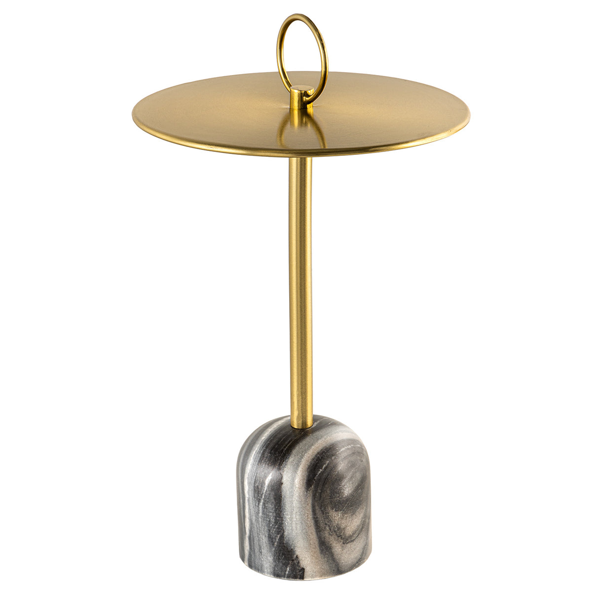 B-Side table ELEGANCE 60cm tray gold black marble – Invicta Interior